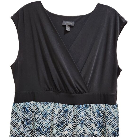 AB Studio | Dresses | Ab Studio Size Xl Maxi Dress Blue Black White ...